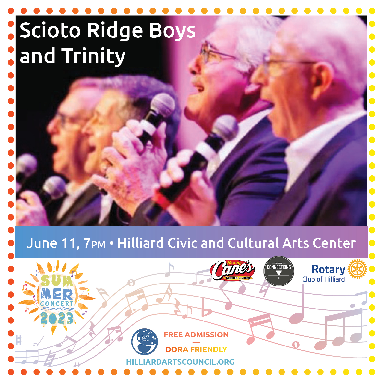 Summer Concert Series: The Scioto Ridge Boys | Hilliard Arts Council