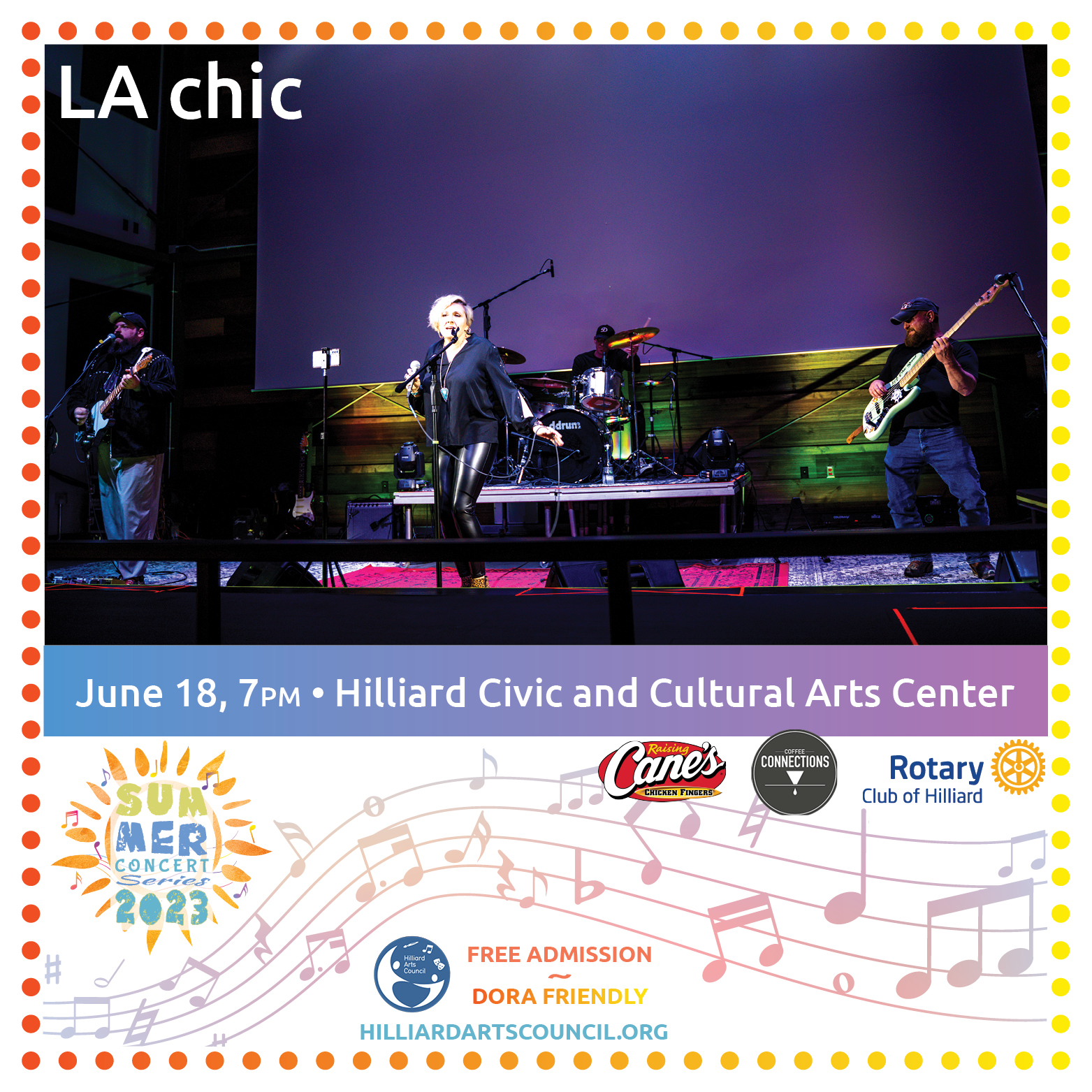 Summer Concert Series: L. A. Chic | Hilliard Arts Council