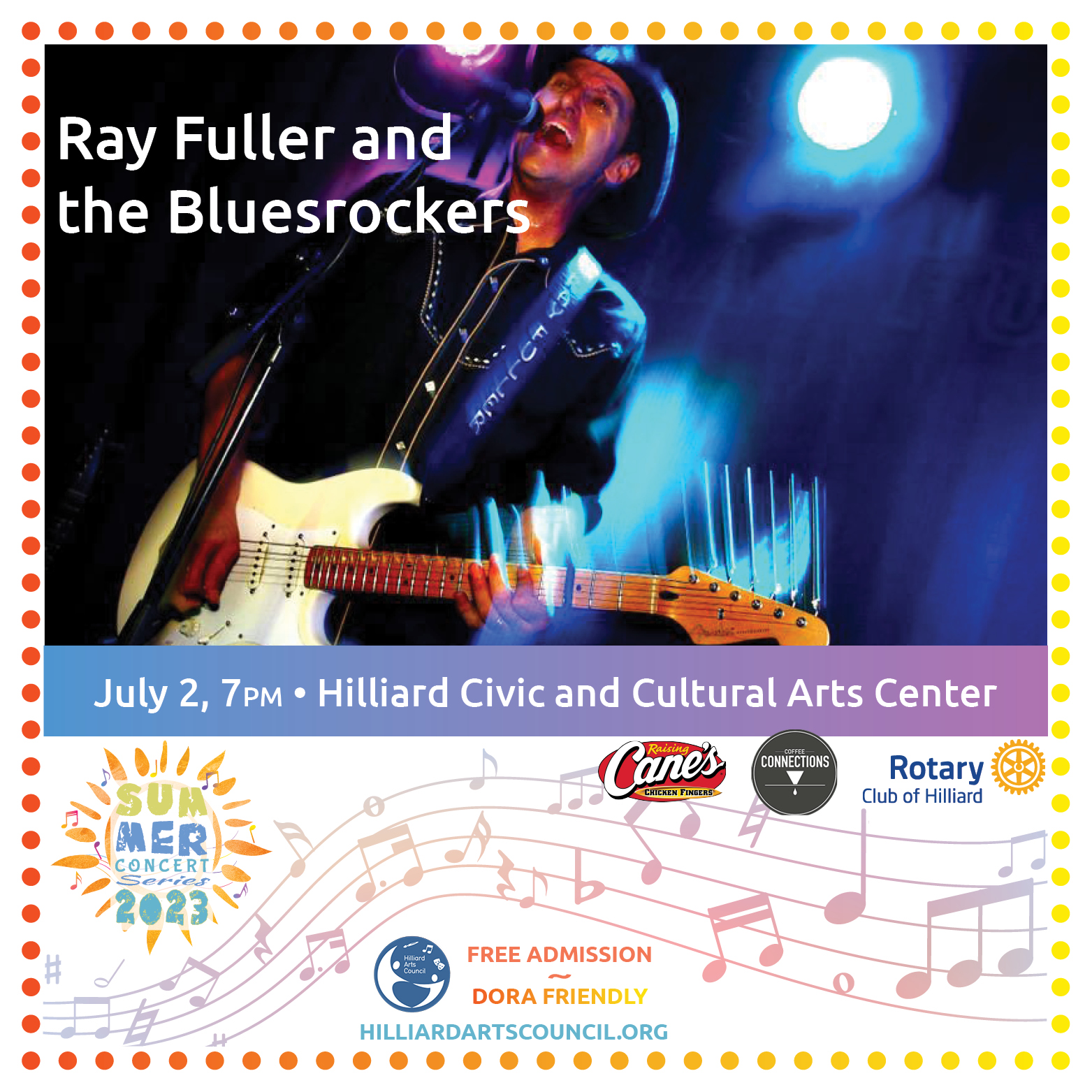 Summer Concert Series: Ray Fuller and the Bluesrockers | Hilliard Arts Council
