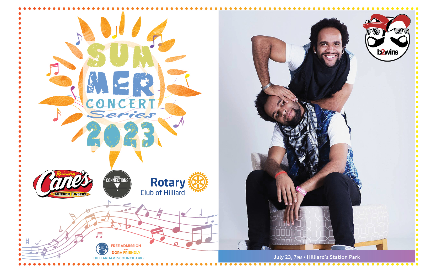 Summer Concert Series: B2wins | Hilliard Arts Council
