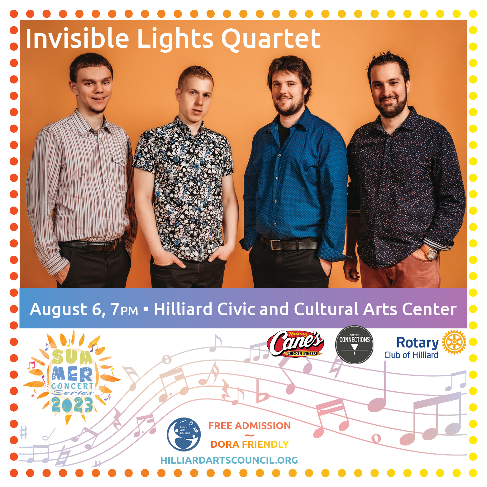 Summer Concert Series: The Invisible Lights Quartet | Hilliard Arts Council